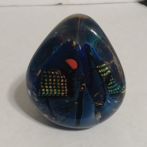 Accents | Vintage Large Heavy Art Glass Paperweight 375 X 325 | Poshmark